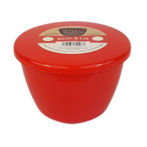 1/2 Pint - 280ml - Red Pudding Basin and Lid (6 Pack) - Just Pudding Basins